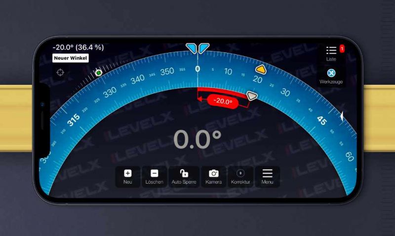 Bubble Level Protractor Clinometer App for Apple and Android